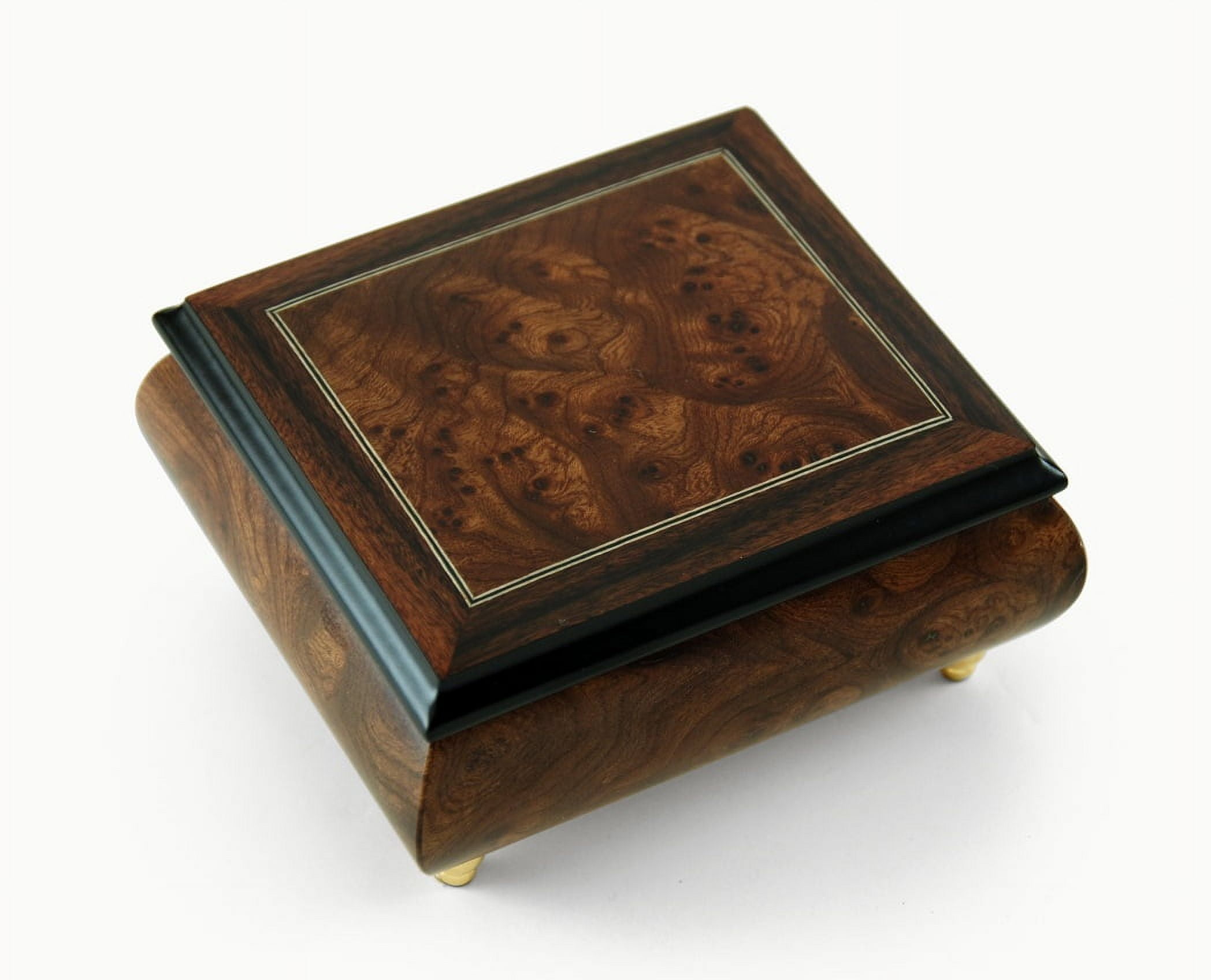 Classic Style Burl-Elm with Rosewood Border Music Box - Tales From the ...
