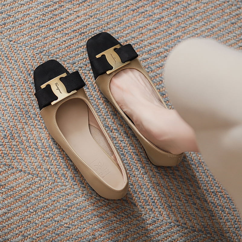 Classic Style Chunky Heel Pumps Women's 2024 Spring and Autumn New ...