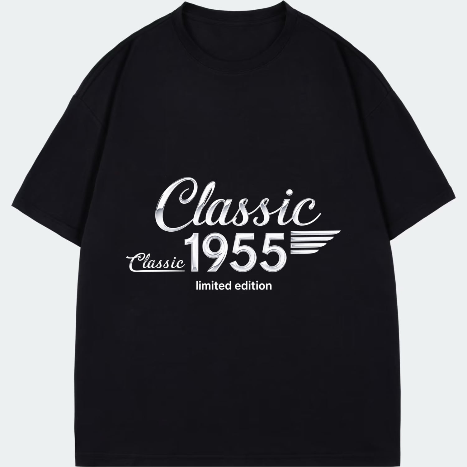 Classic T Shirt Black Classic 1955 Vintage Design For Casual Wear And ...
