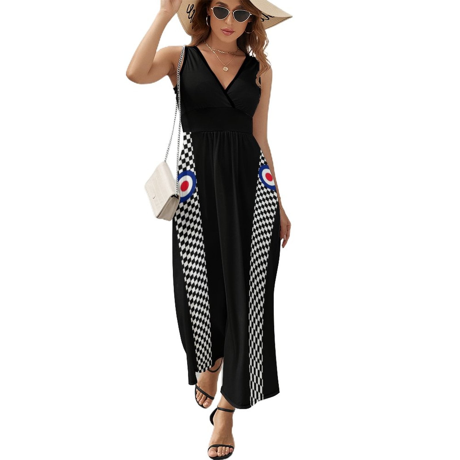 Classic Target Roundel Racing Checkers Sleeveless Dress women clothes ...