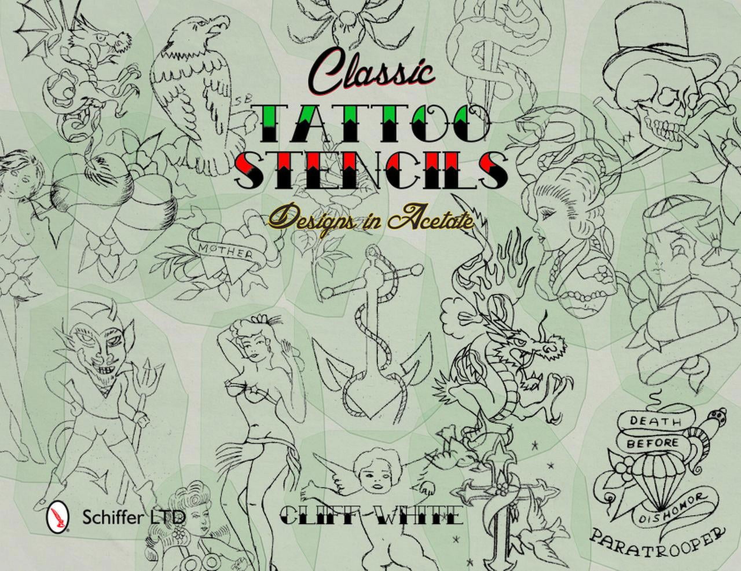 Classic Tattoo Stencils: Designs in Acetate, (Hardcover) - Walmart.com