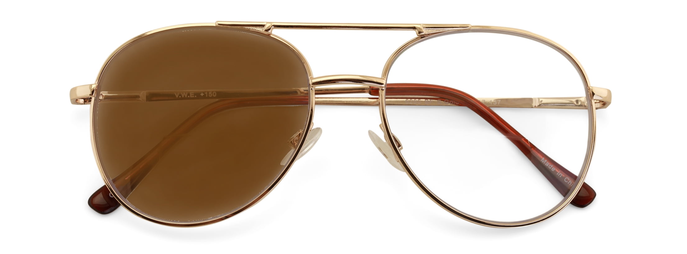 Classic Tear Drop Metal Frame Photochromic Lens Darkening Reading ...