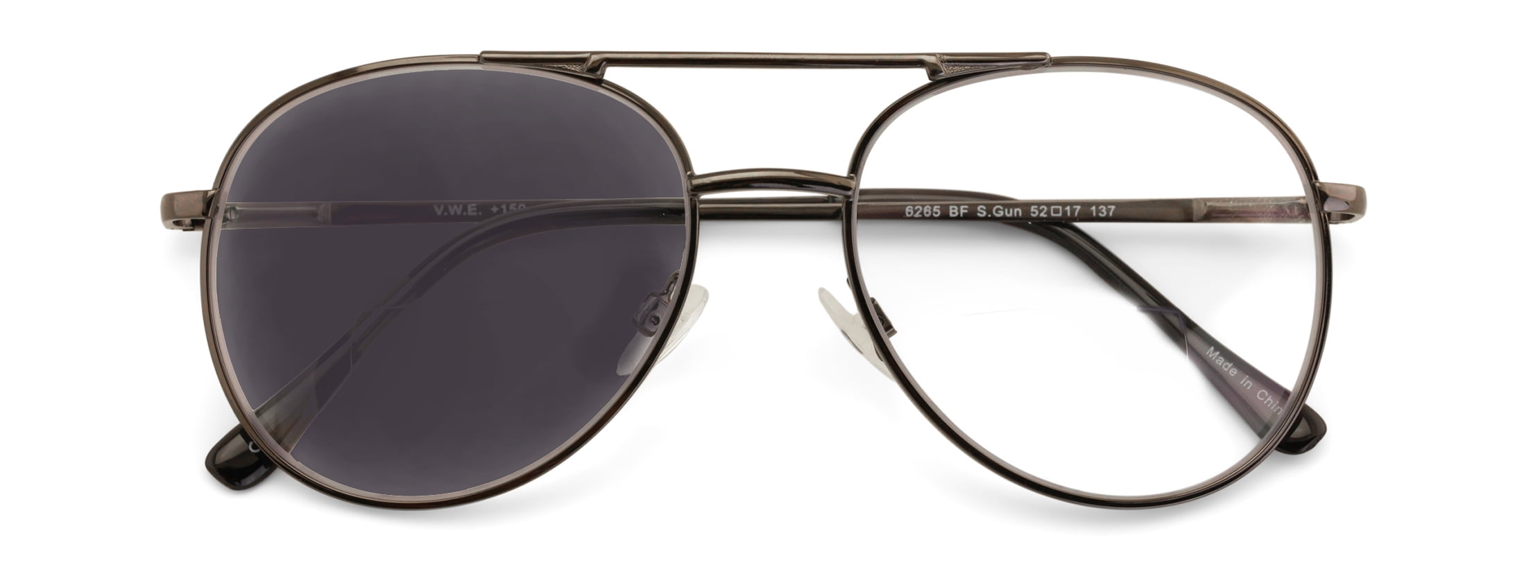 Classic Tear Drop Metal Frame Photochromic Lens Darkening Reading ...
