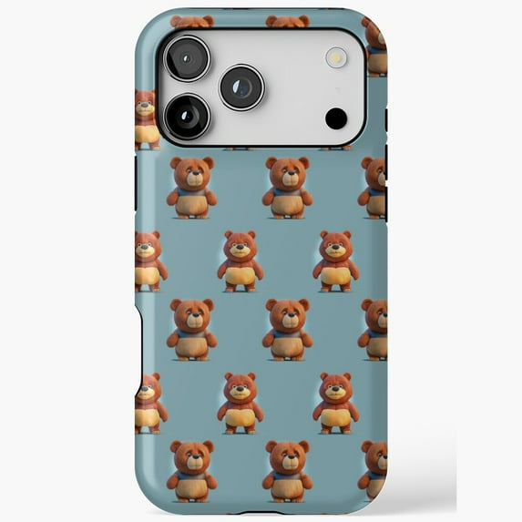 Classic Teddy Bear Artistic Phone Case for iPhone 11 12 13 14 15 16 17 ...