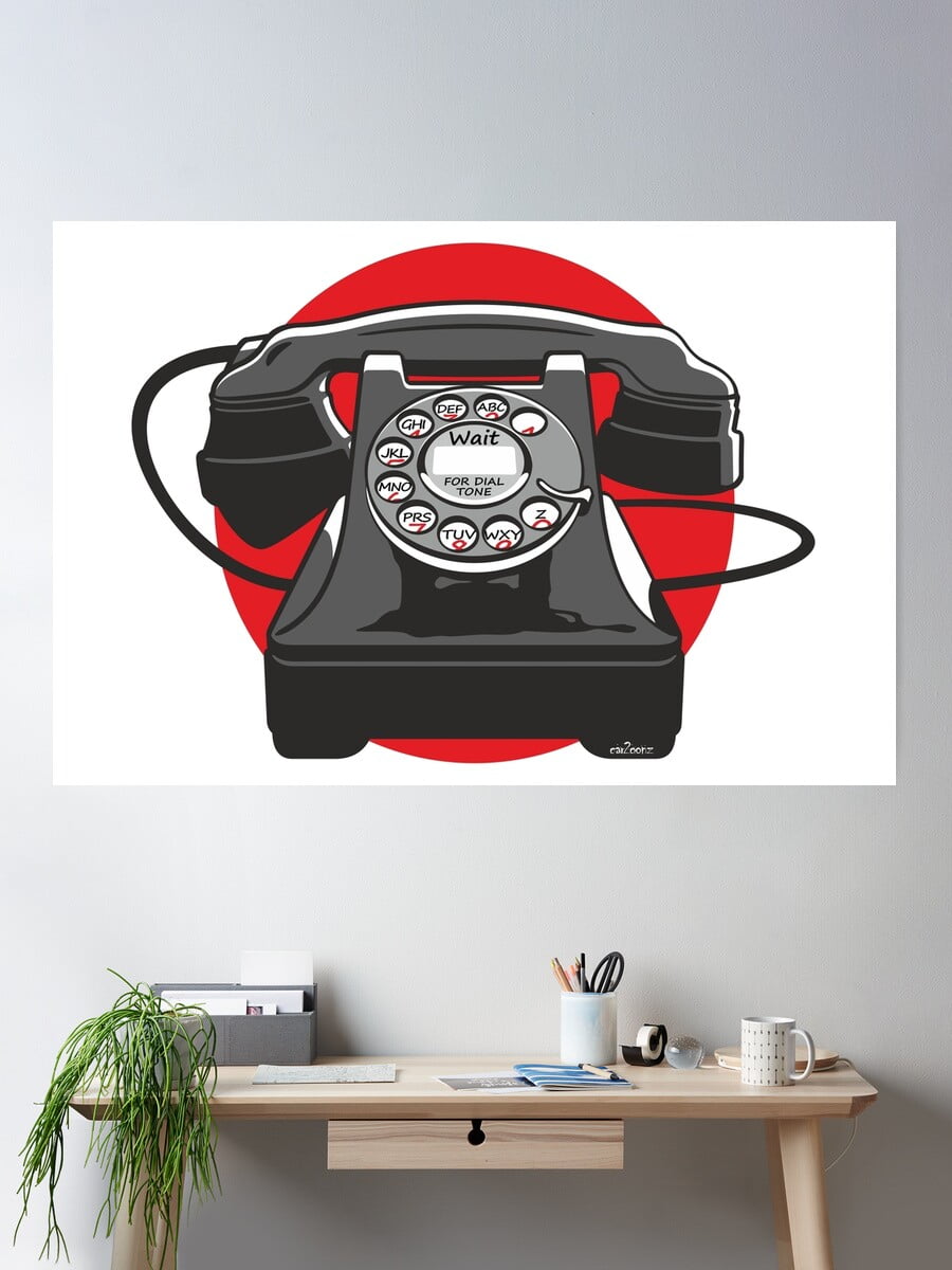 Classic Telephone Poster Wall Art, Modern Wall Decor For Living Room ...
