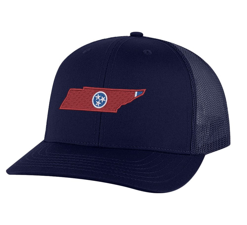 Classic Tennessee Trucker Hat – Embroidered State Shape with Tri-Star ...