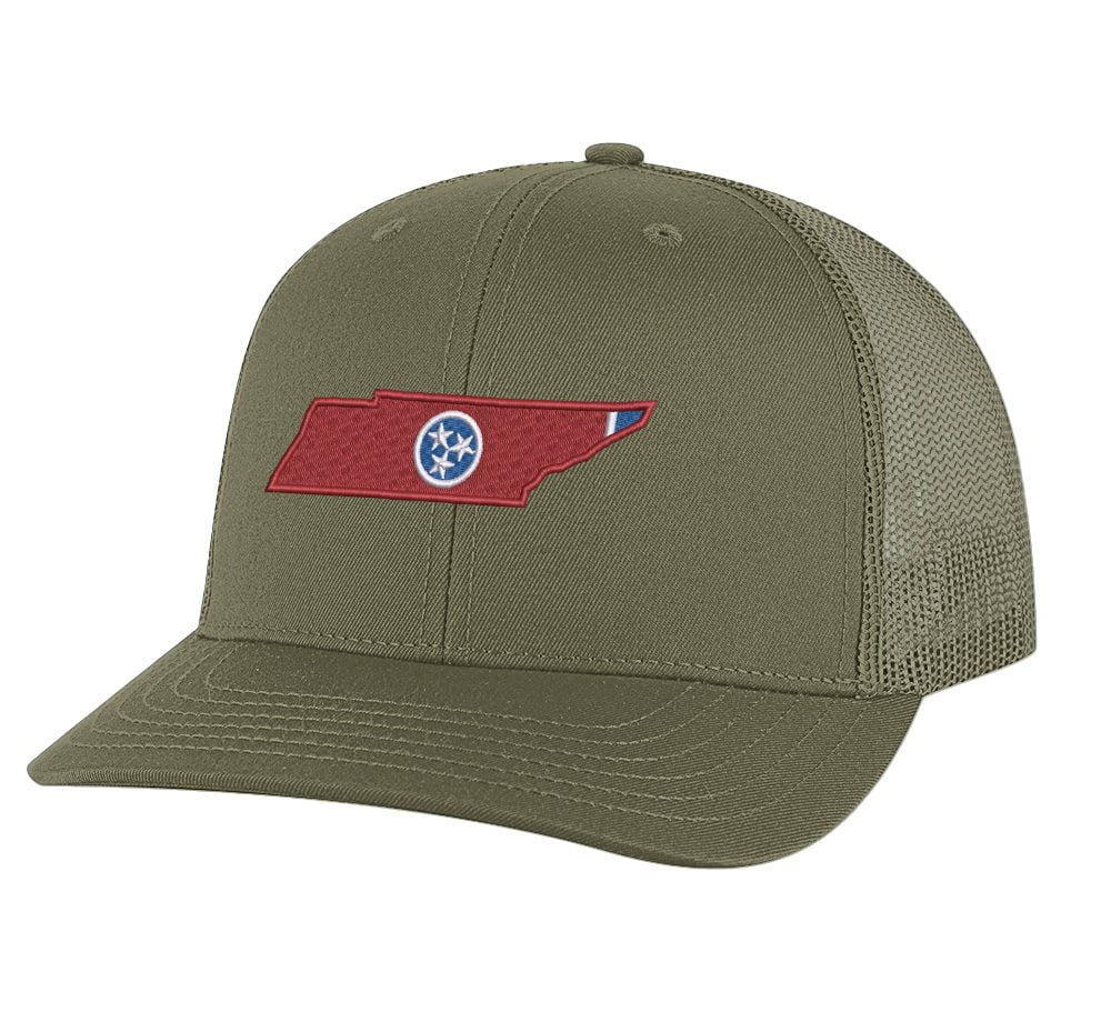 Tennessee Trucker Hat - Embroidered State Shape with Tri-Star ...