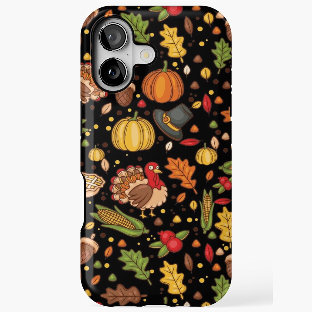 Classic Thanksgiving Pattern Fall Season Art Case for iPhone 17 11 12 ...