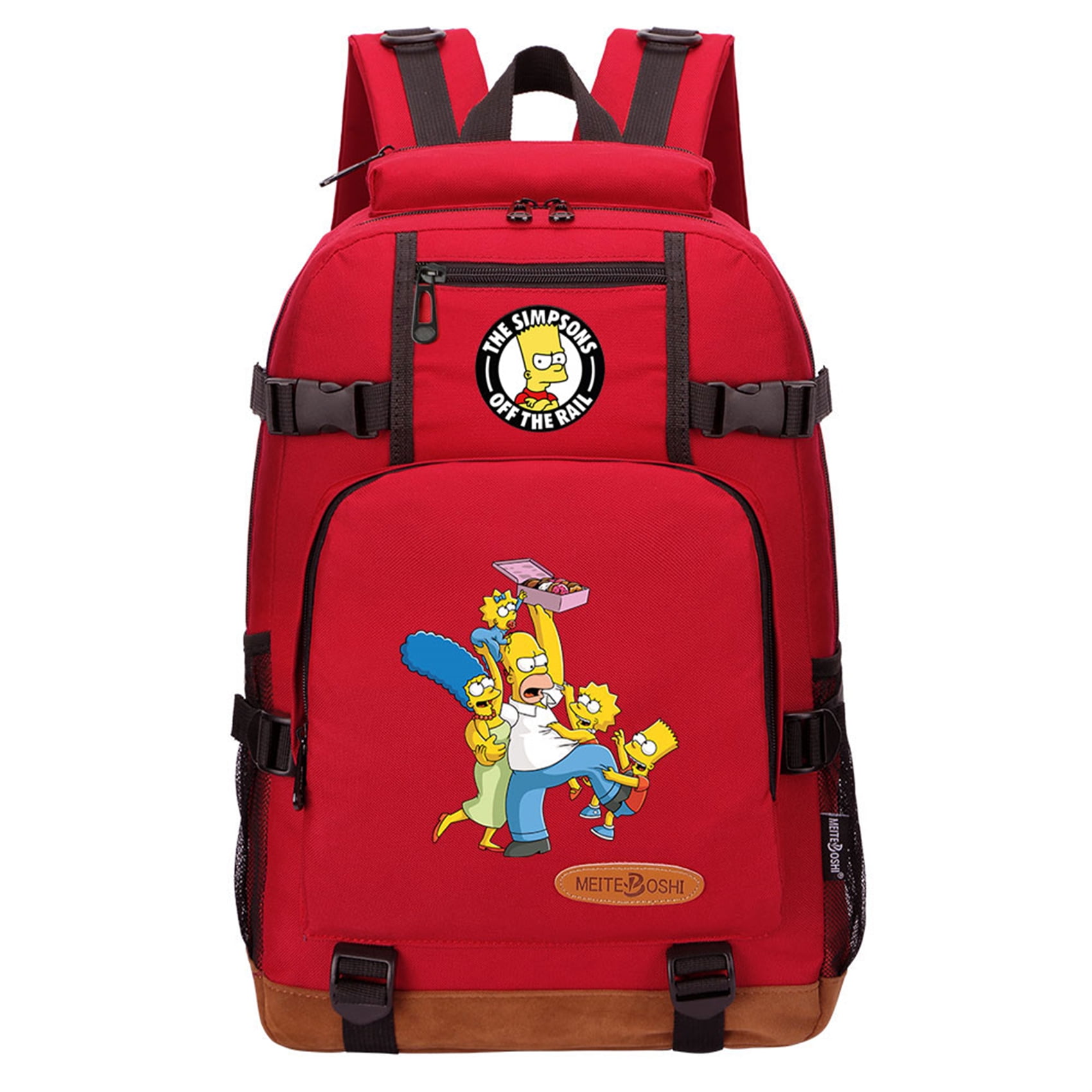 Classic The Simpsons Backpack Waterproof Student Book Bag Teen Casual ...
