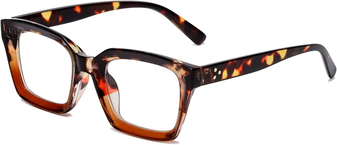 Classic Thick Square Frame Clear Lens Glasses for Women Men Non ...