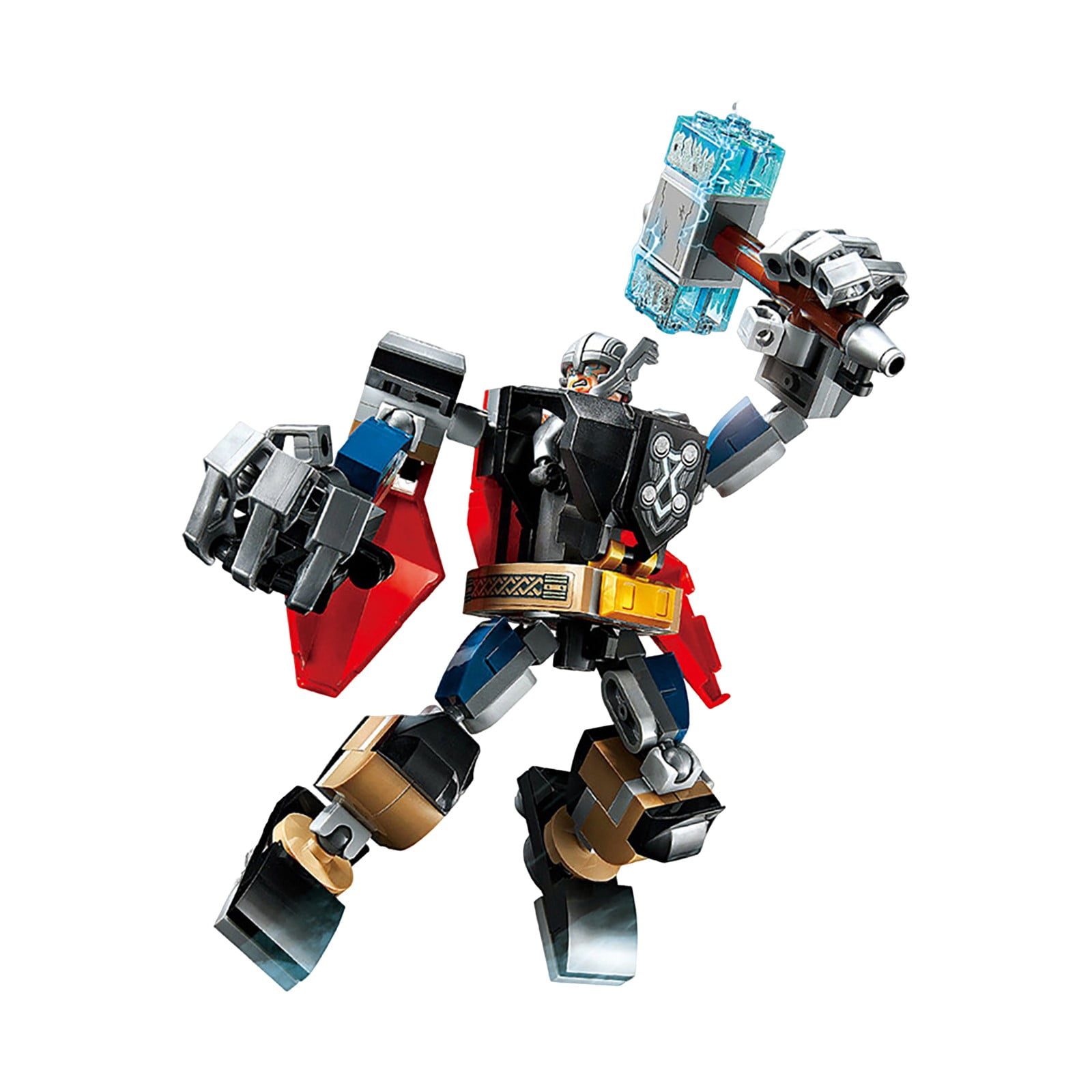 Classic Thor Mech Armor Cool Thor Hammer Playset; Superhero Building ...