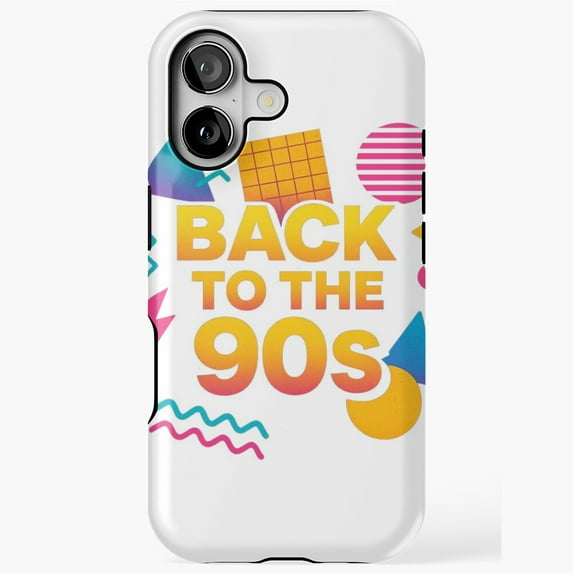 Classic Throwback Back to the 90s Retro Design Tough iPhone Case with ...