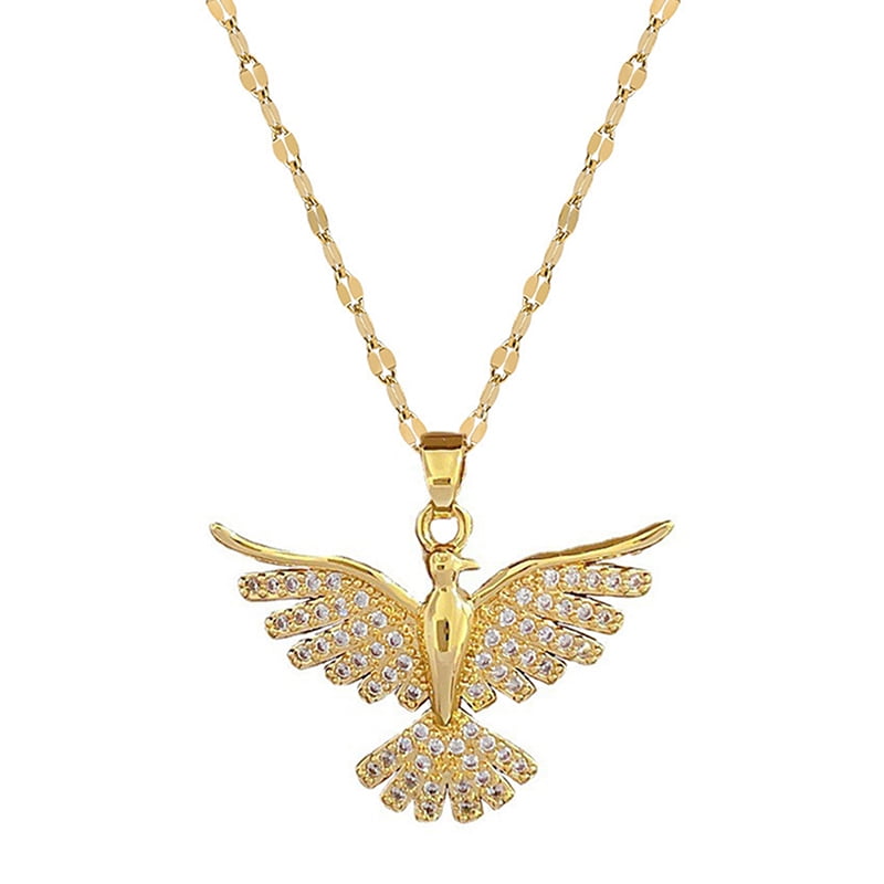 Classic Titanium Steel Phoenix Wing Animal Necklace Fashion Bird ...