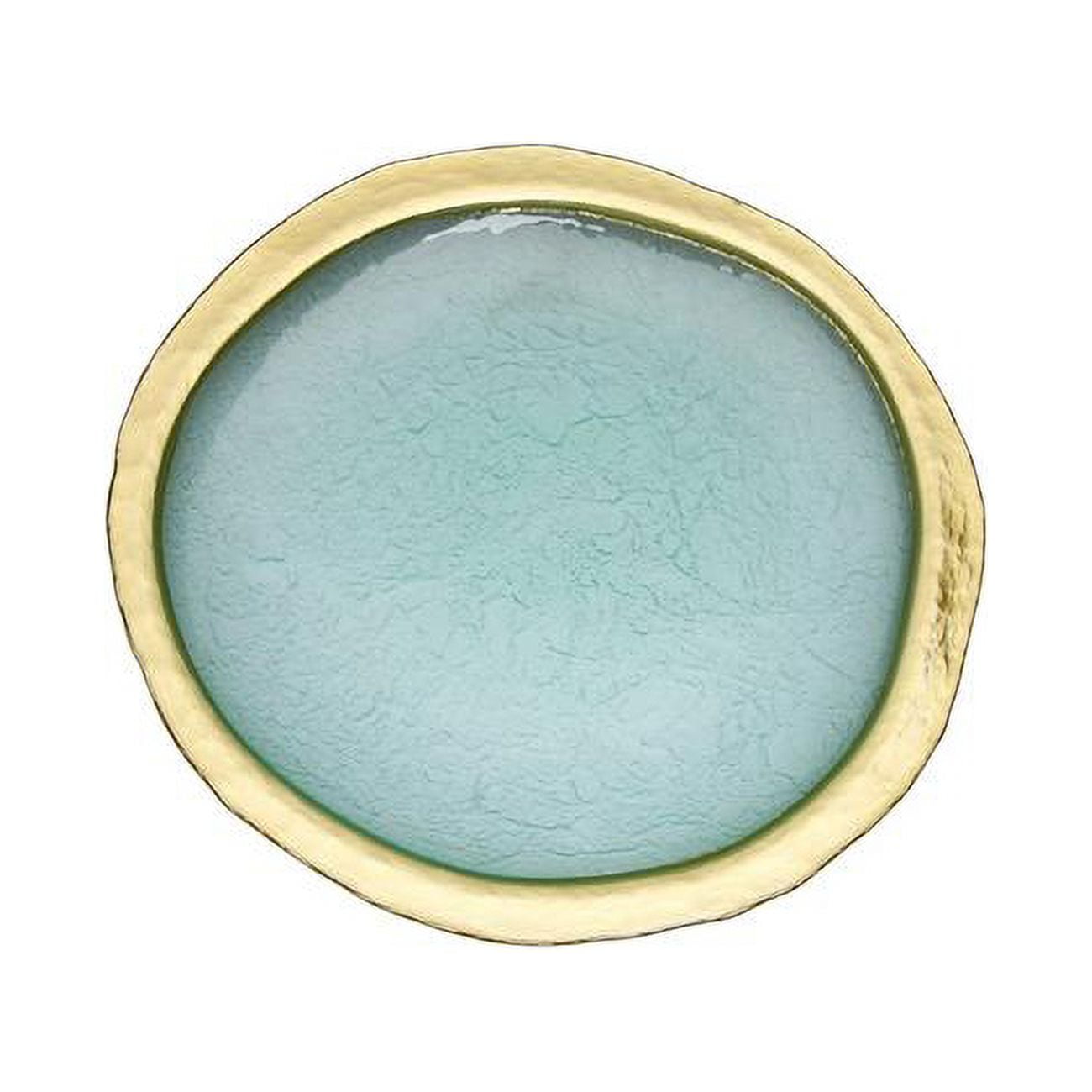 Classic Touch CC1075T Turquoise Textured Chargers with Gold Border ...
