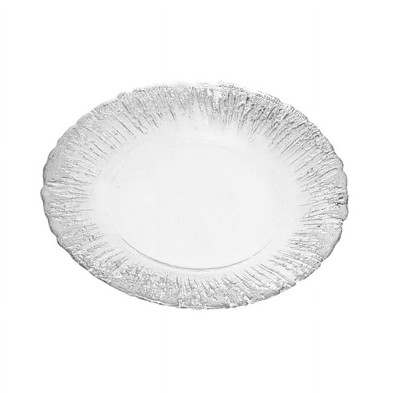 Classic Touch CPD305S 11 in. Dinner Plates with Silver Flash Design ...