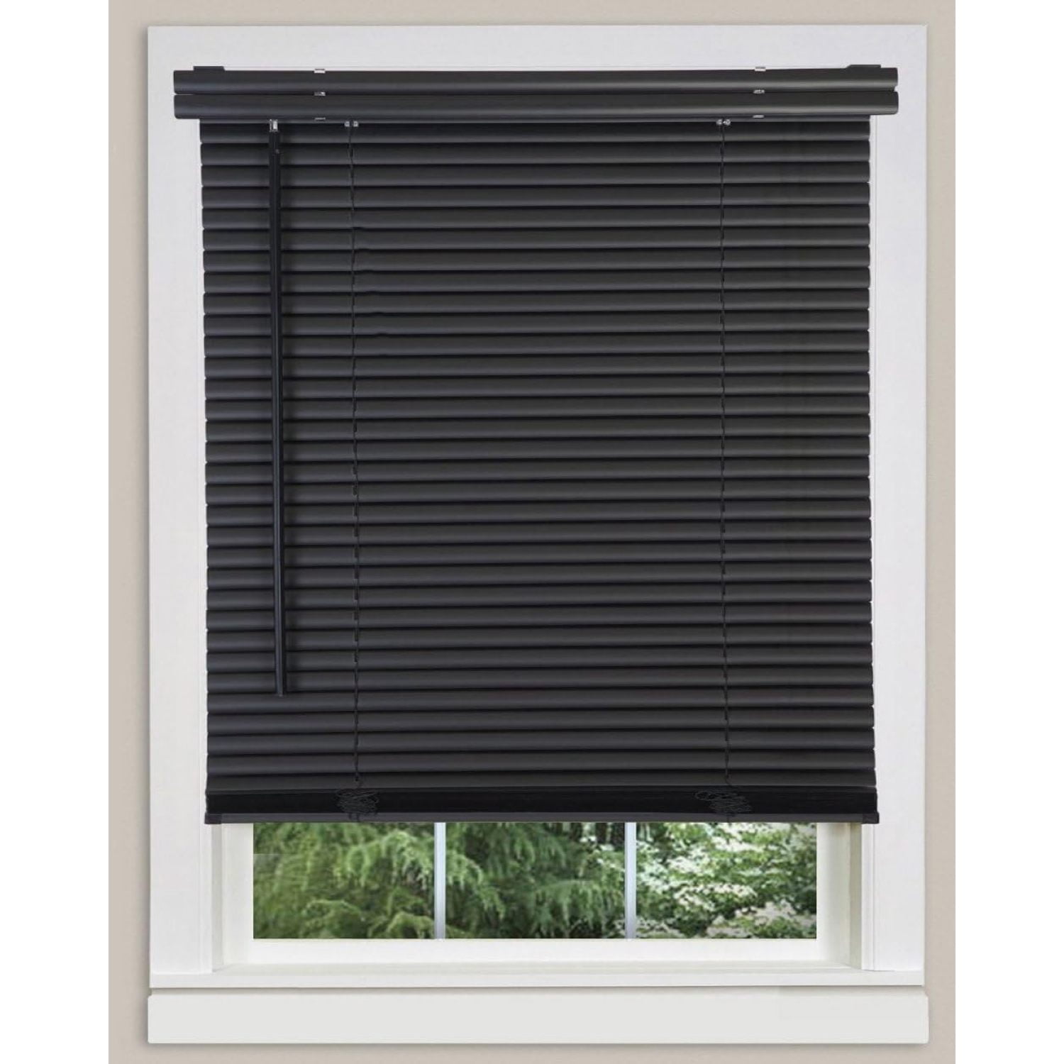 Classic Touch Cordless 1" Light Filtering Mini Blind, 33" Wide x 64 ...