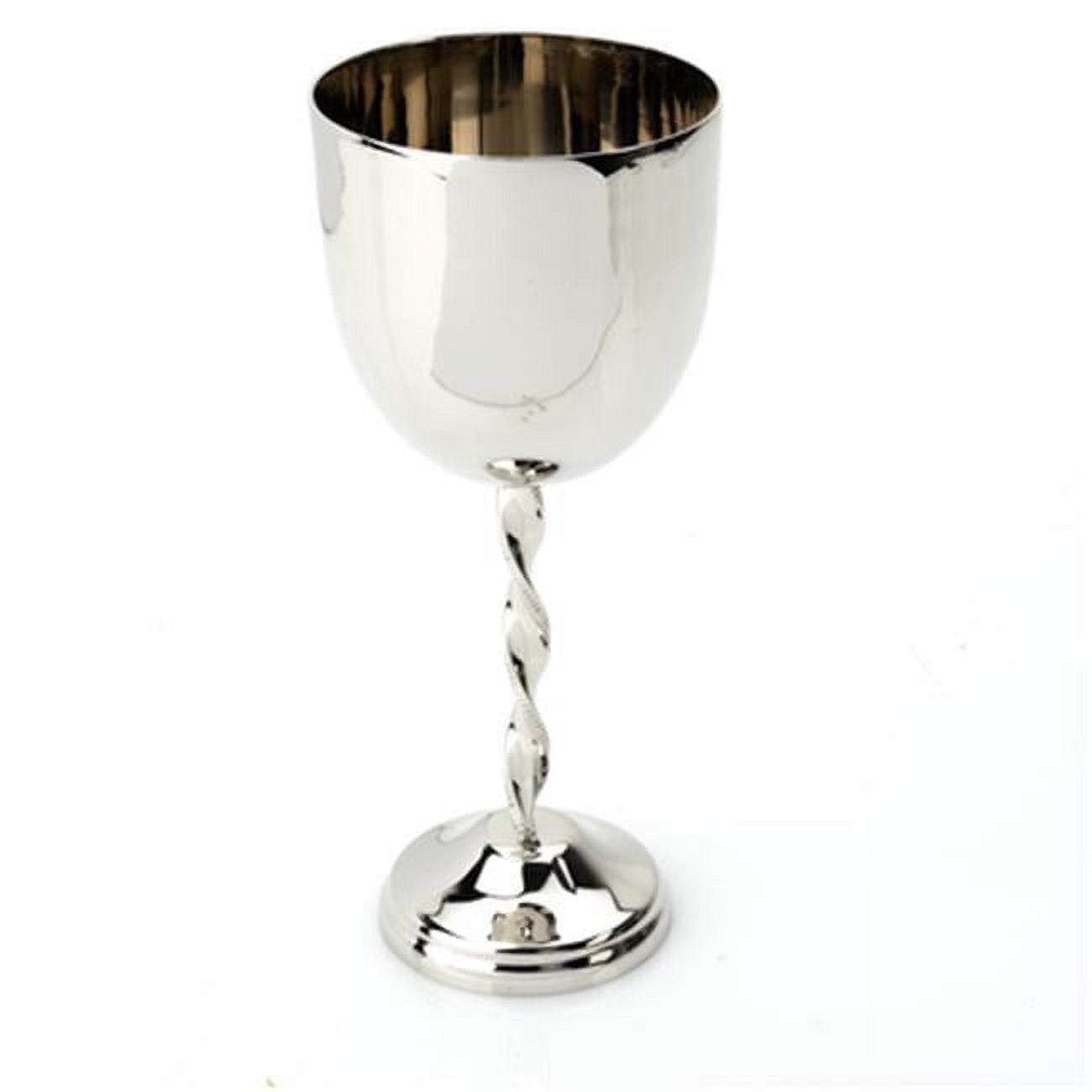 Classic Touch Kiddush Goblet Hammered with Twisted Handles - Walmart.com