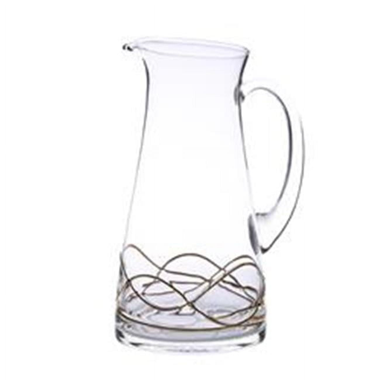 Classic Touch Swan Shaped Pitcher With 14K Gold Swirl Design, 12 ...