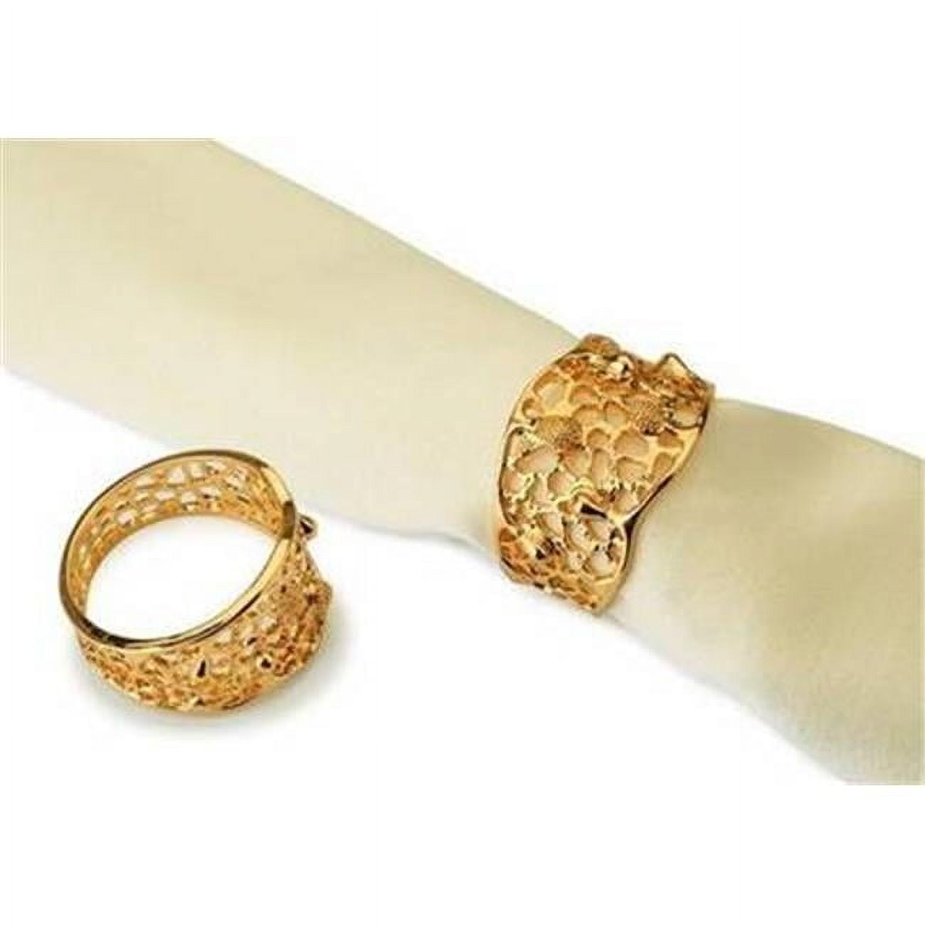 Classic Touch decor Jeweled 24kt Gold Napkin Rings, Set of 4 - Walmart.com