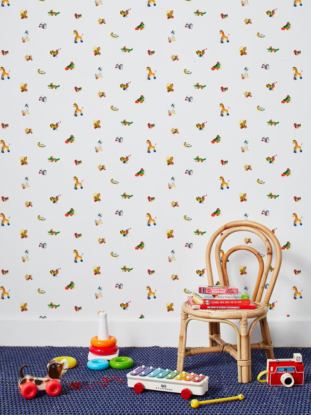 Classic Toys Removable Vinyl Wallpaper By Fisher-Price - White ...