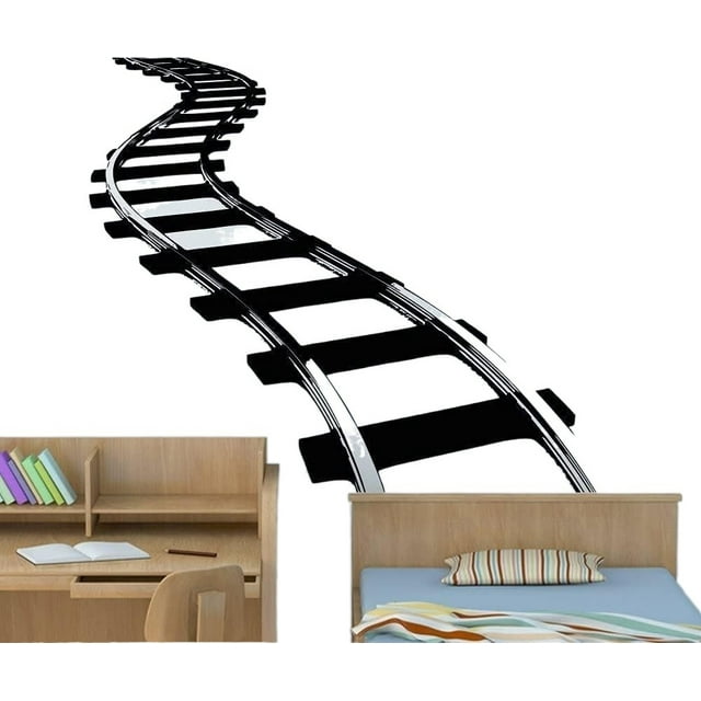 Classic Train Tracks Wall Decal Sticker - (Black Color) 72cm x 84cm ...