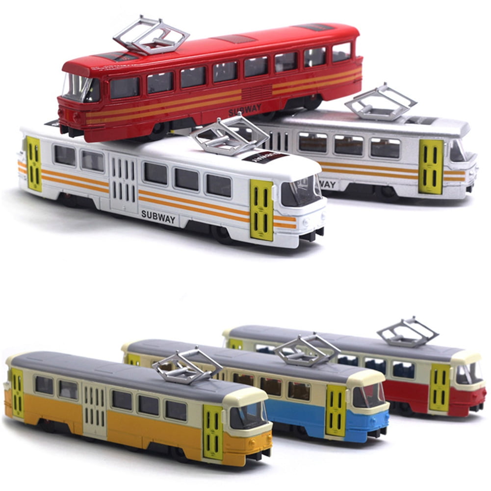 Classic Train Tram Diecast Pull Back Model with LED Music Developmental ...
