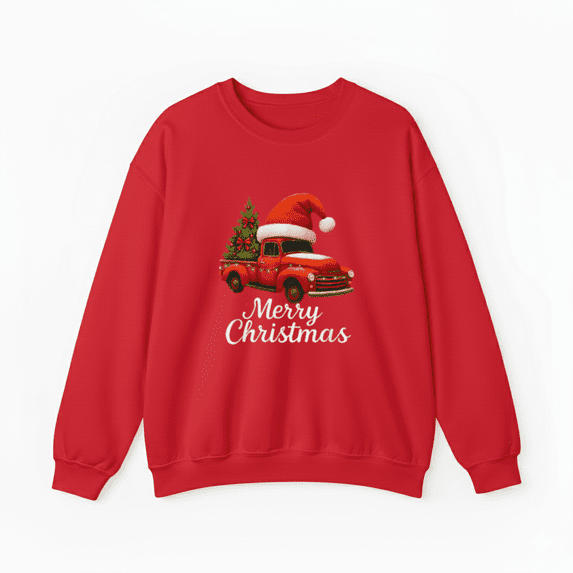 Classic Truck Old Red Holiday Hat Christmas Tree Vintage Winter Scene ...