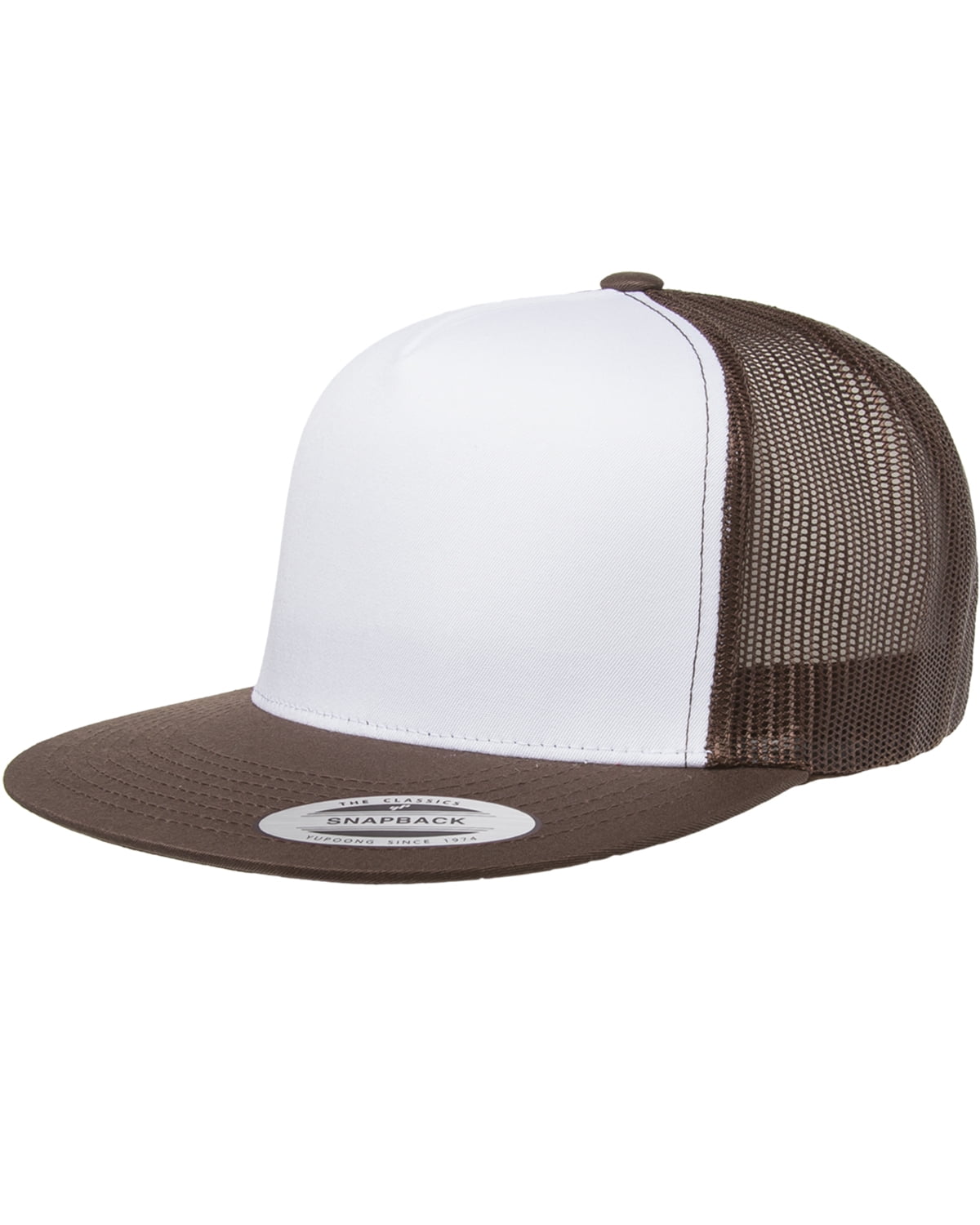 Classic Two Tone Trucker Cap , 6006 , BROWN/ WHT/ BRWN , One Size ...