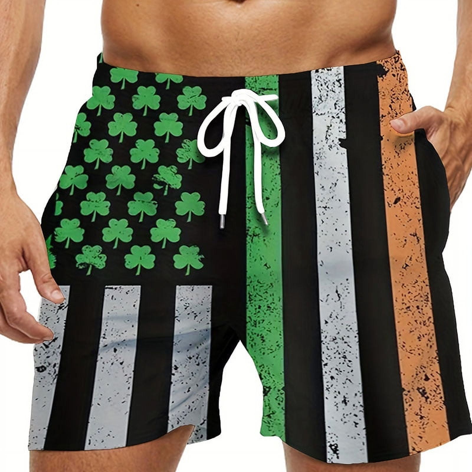 Classic USA Ireland Nation Flag Short Pants For Men 3d Print Hawaiian ...