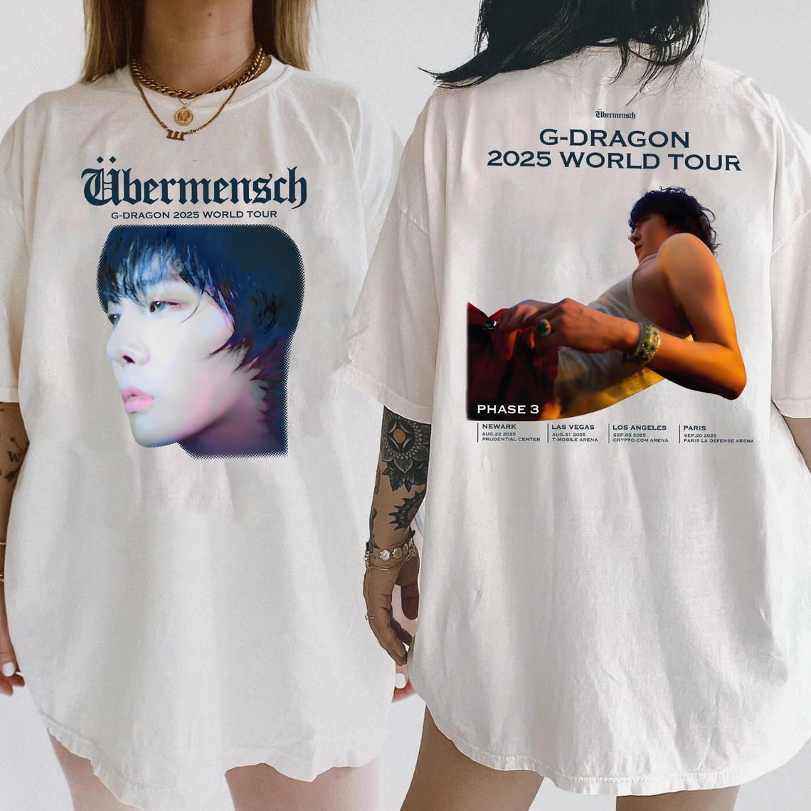 Classic Ubermensch Gdragon World Tour 2025 Phase 3 Tee, Kpop GDragon ...