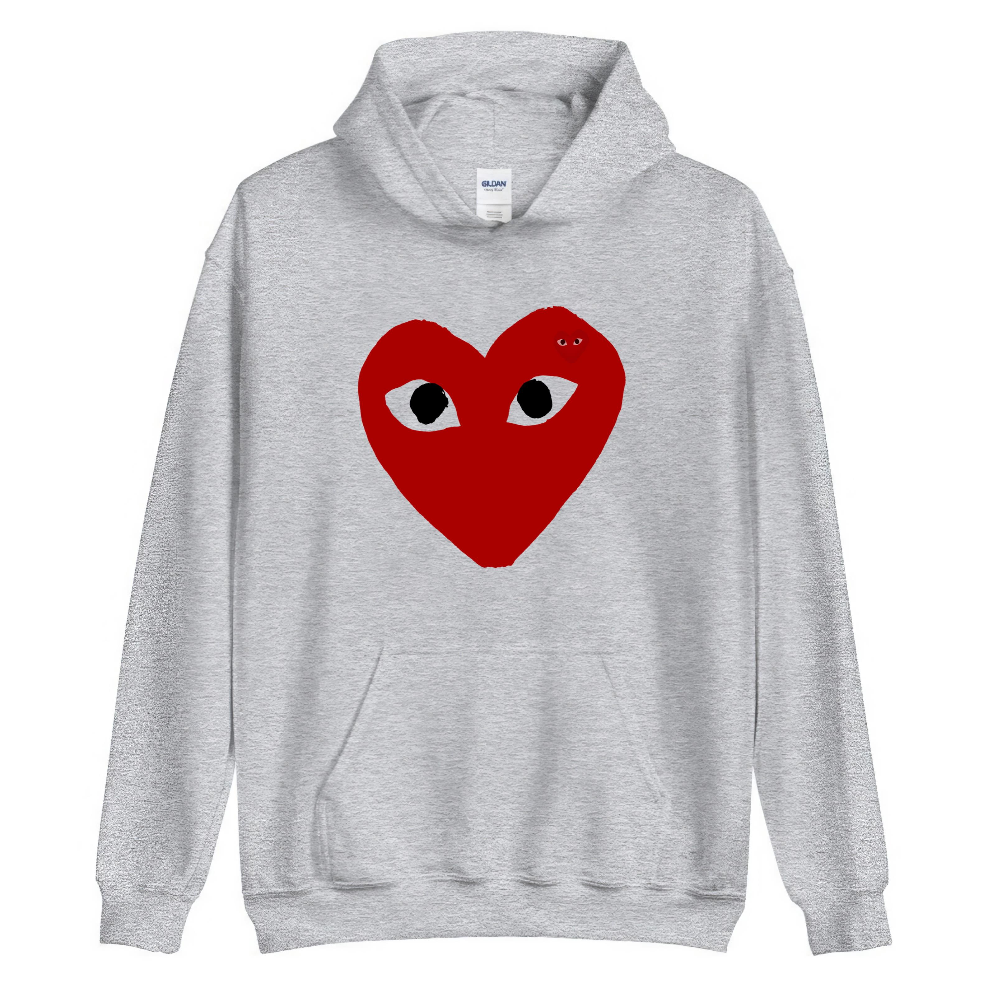 Classic Unisex Shirt with Red Heart Emblem Design - Walmart.com