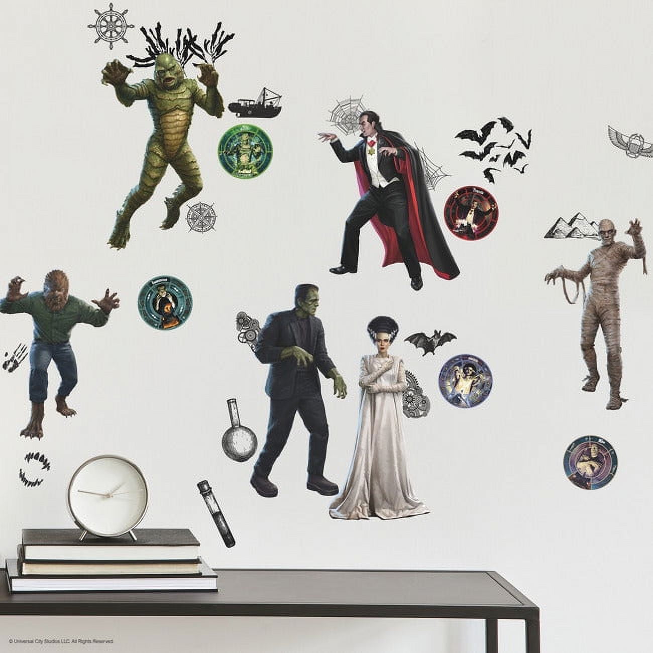 Classic Universal Monsters Peel & Stick Wall Decals - Walmart.com