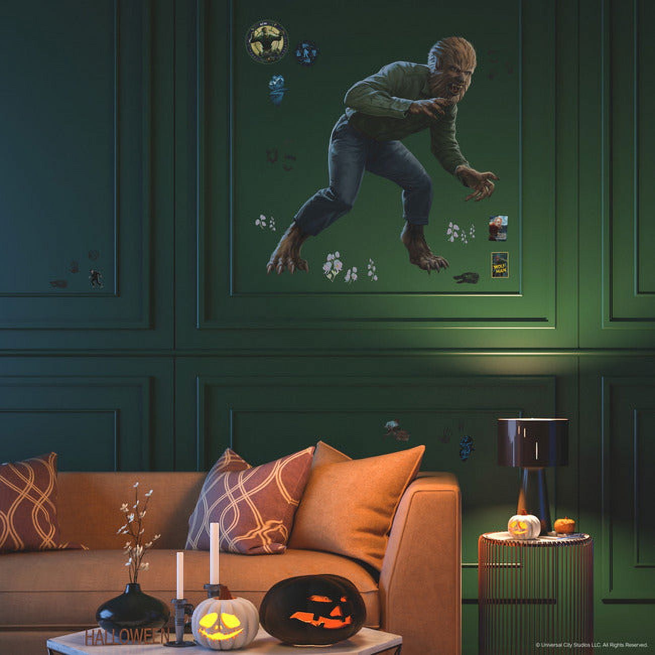 Classic Universal Monsters The Wolfman Giant Peel & Stick Wall Decals ...