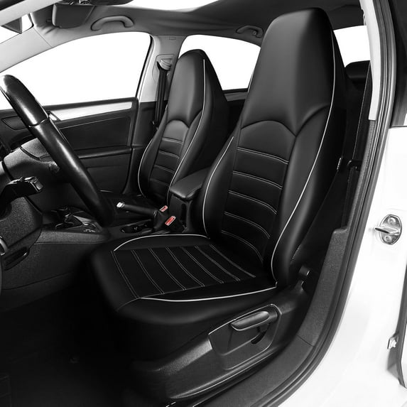 Classic Universal PU Leather Front Seat Covers High Bucket Seat Cover ...