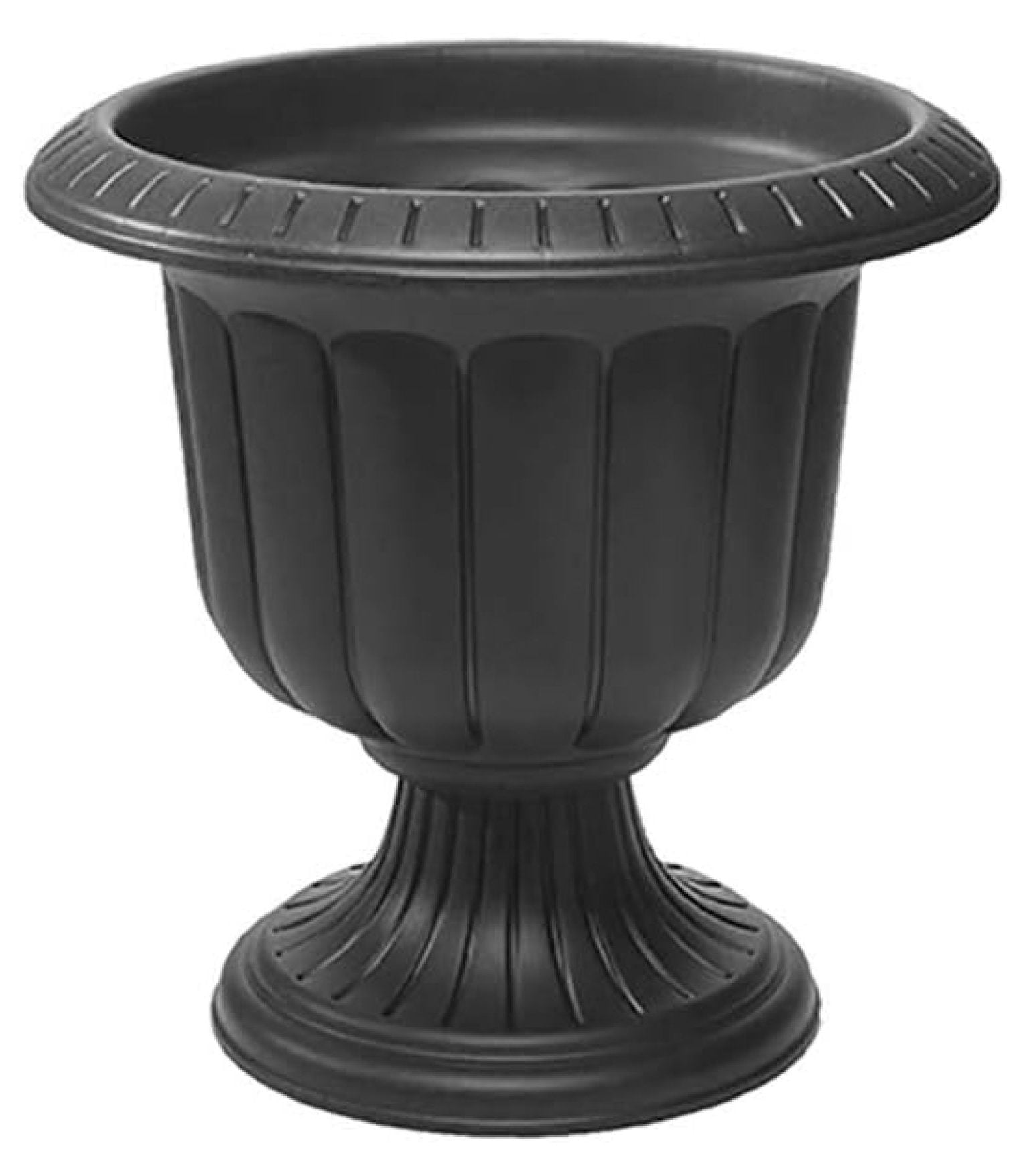 Classic Urn Planter 14-Inch, Grecian Design, Lightweight Plastic, UV ...