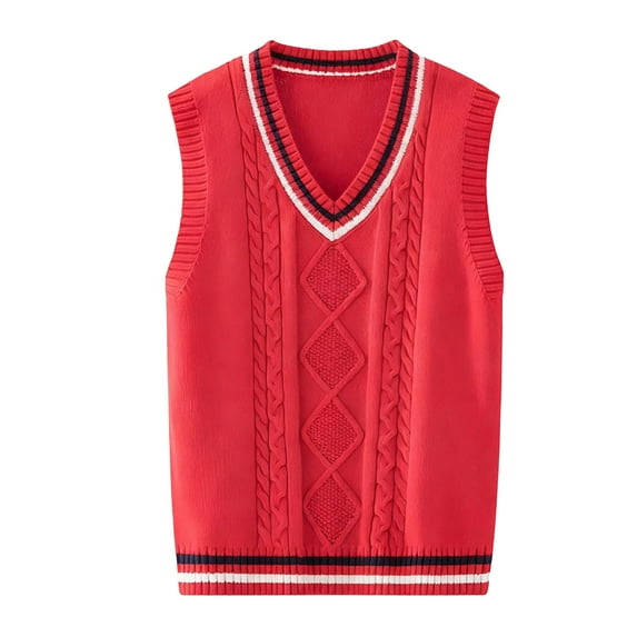 Classic V Neck Knit Sweater Vest for Big Kids and Teens – Timeless ...