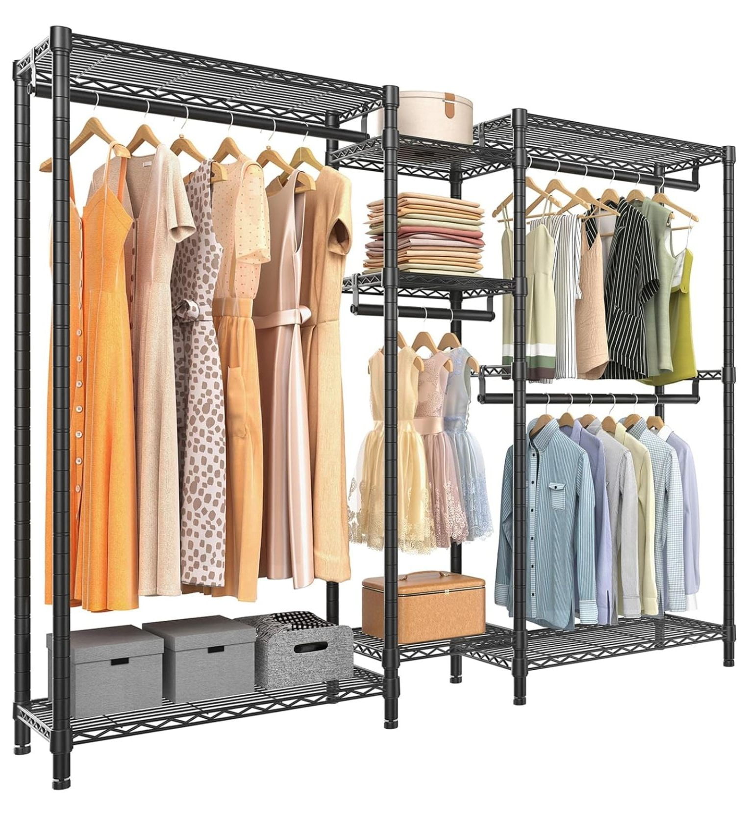Classic V6 Medium Wire Garment Rack Heavy Duty Clothes Rack for Hanging ...