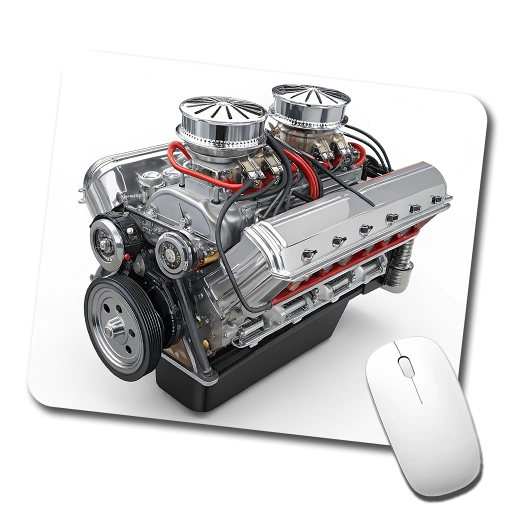 Classic V8 Muscle Car Engine Mouse Pad Low Profile Gaming Mat - Walmart.com