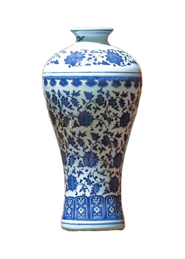 Classic Vase of Blue-and-White Porcelain,Elegant Chinaware of Flower ...