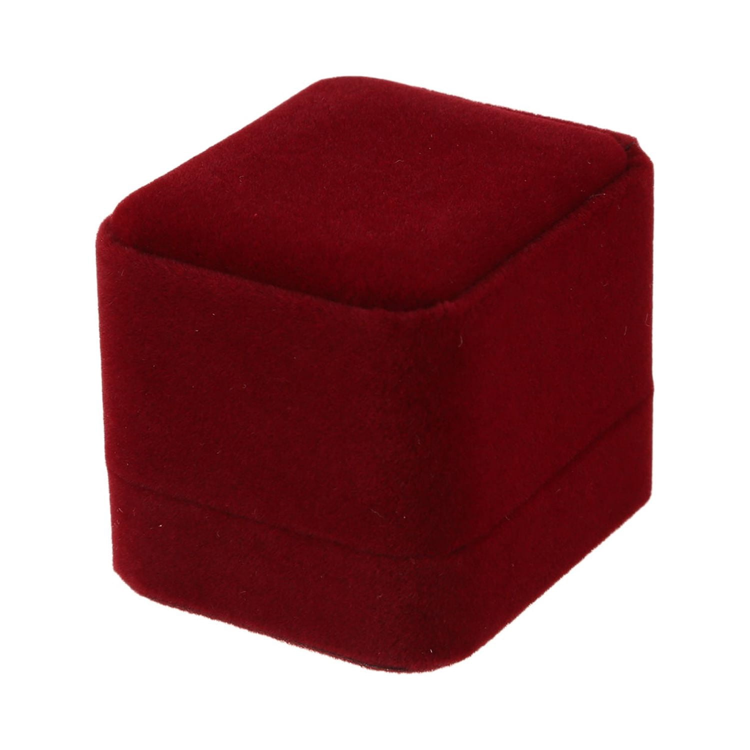 Classic Velvet Engagement Ring Box (Dark Red) - Walmart.com