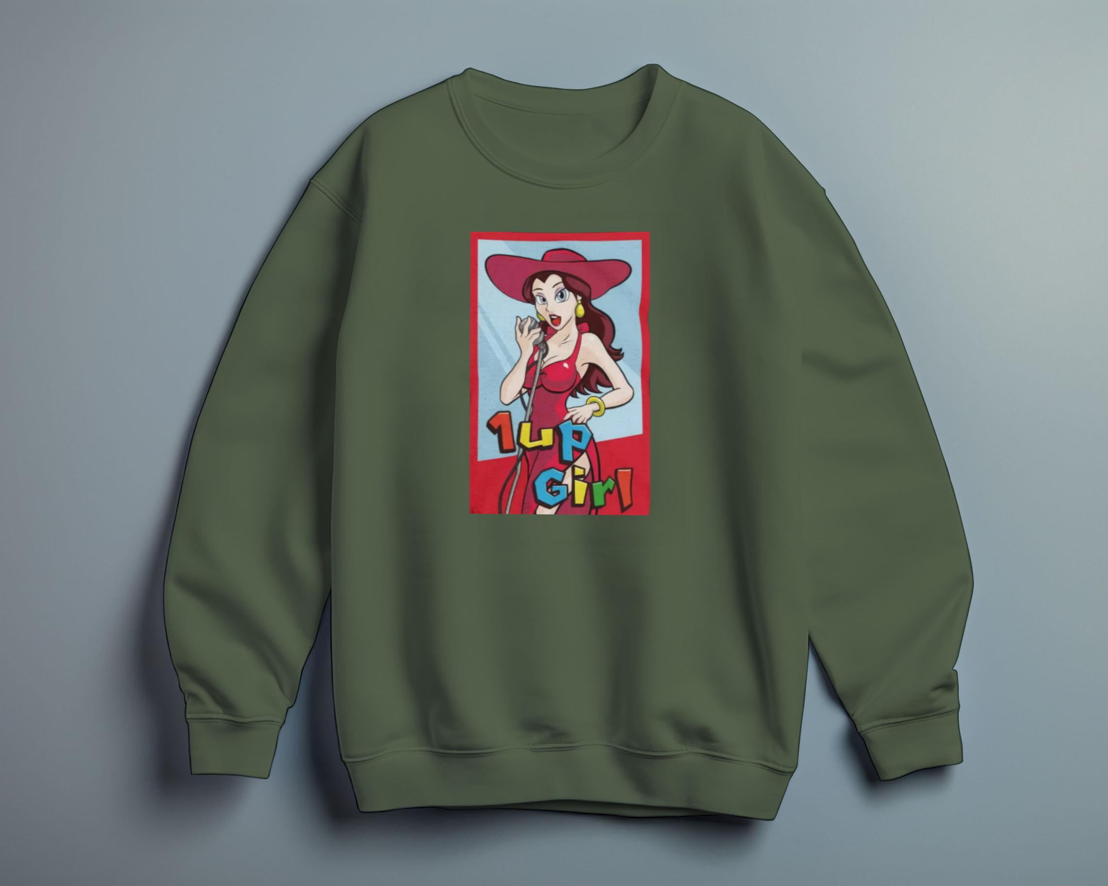 Classic Video Game Character T-Shirt, Unisex Cotton Tee, 1-Up Girl 2022 ...