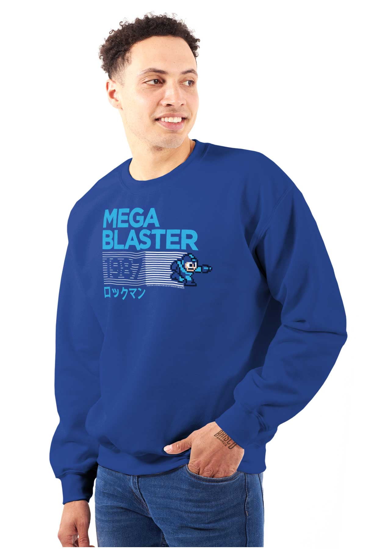 Classic Video Game Mega Man Blaster Sweatshirt for Men or Women Brisco ...