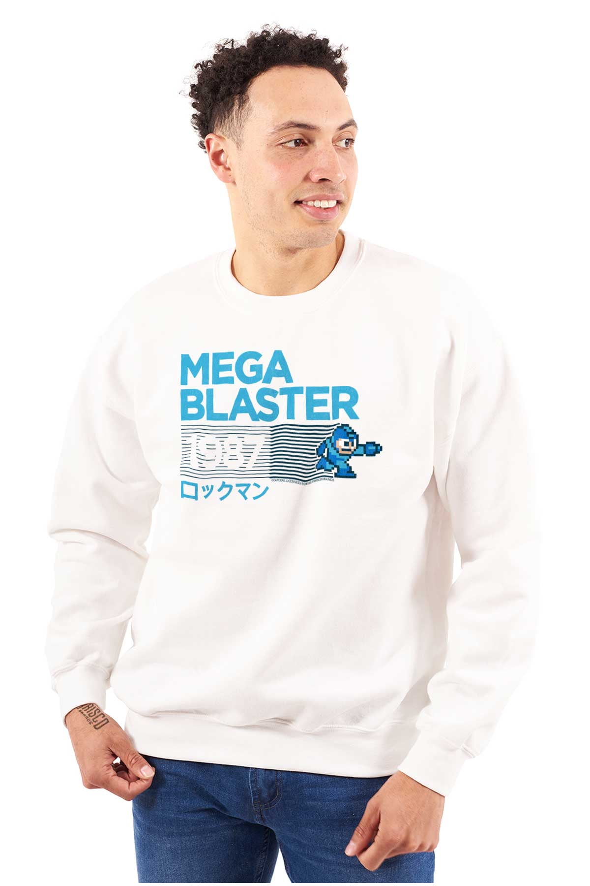 Classic Video Game Mega Man Blaster Sweatshirt for Men or Women Brisco ...