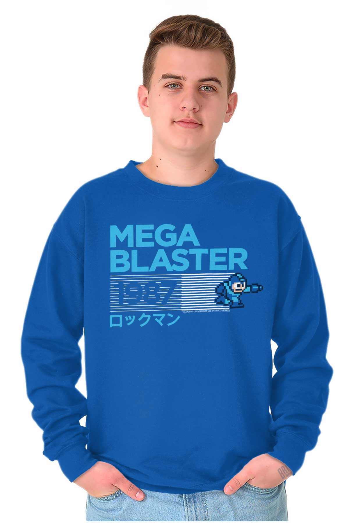 Classic Video Game Mega Man Blaster Sweatshirt for Men or Women Brisco ...