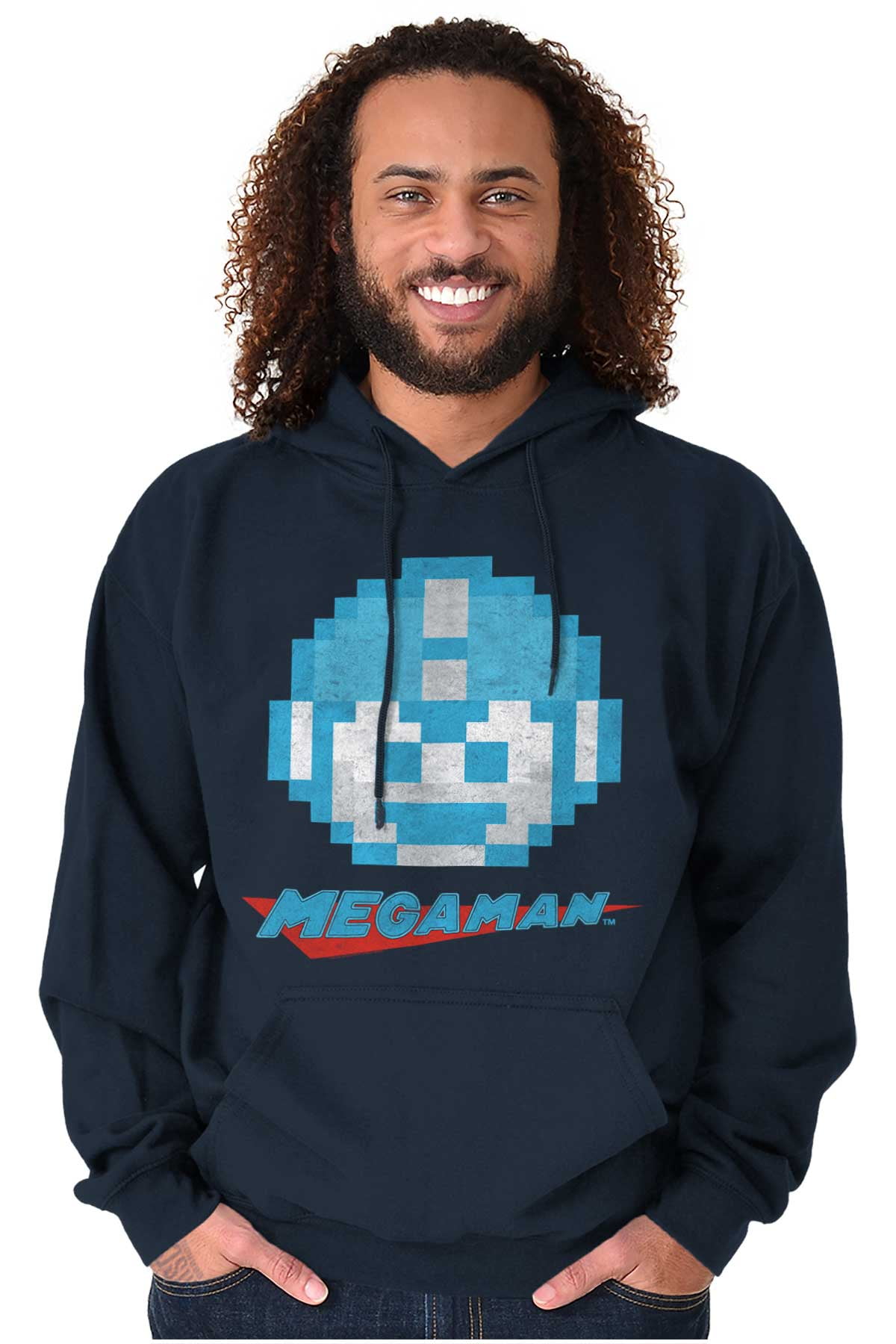 Classic Video Game Pixelated Mega Man Unisex Plus Size Hoodie Brisco ...