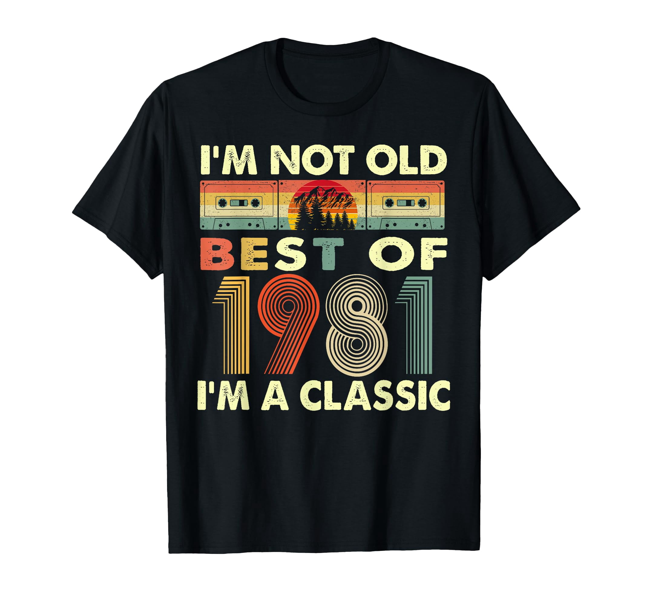 Classic Vintage 1981 T-Shirt for 41st Birthday Gifts with Retro ...