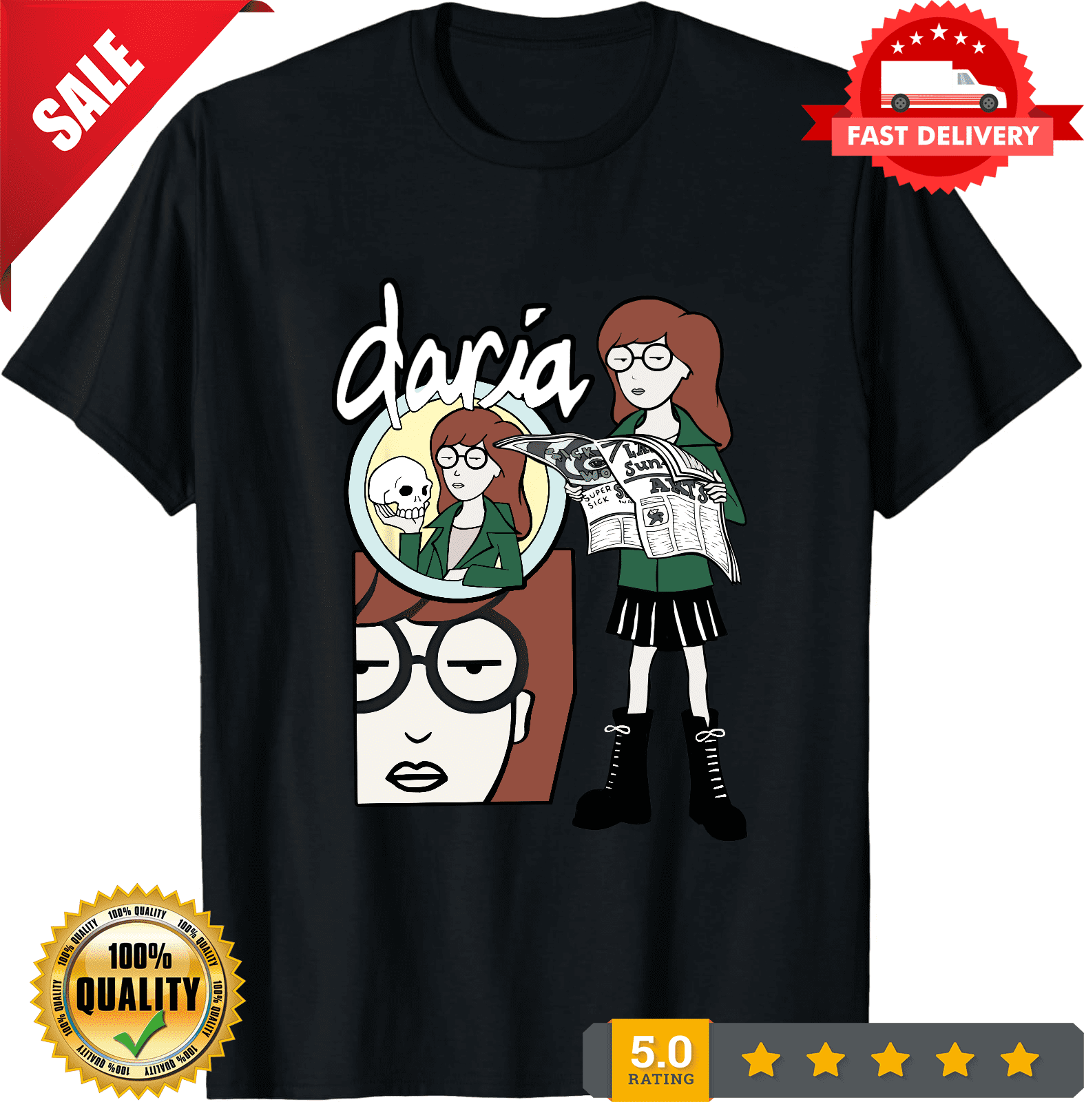 Classic Vintage 90s Daria Shirt, Retro Sitcom Tee, Unisex T-Shirt ...