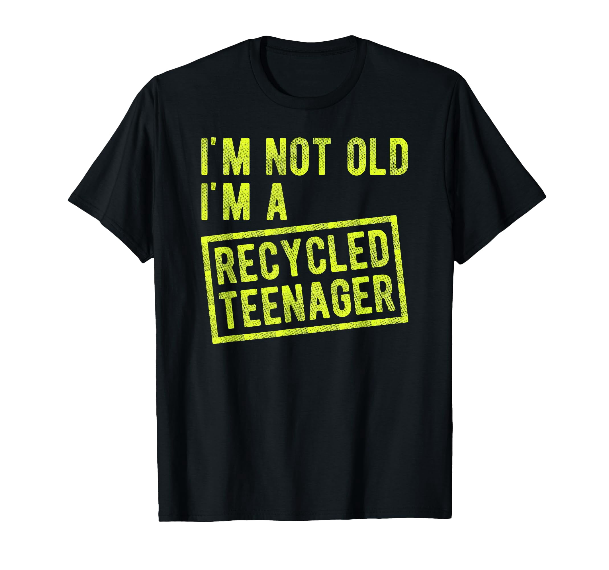 Classic Vintage Humorous Message T-Shirt - I'm Not Old I'm A Recycled ...