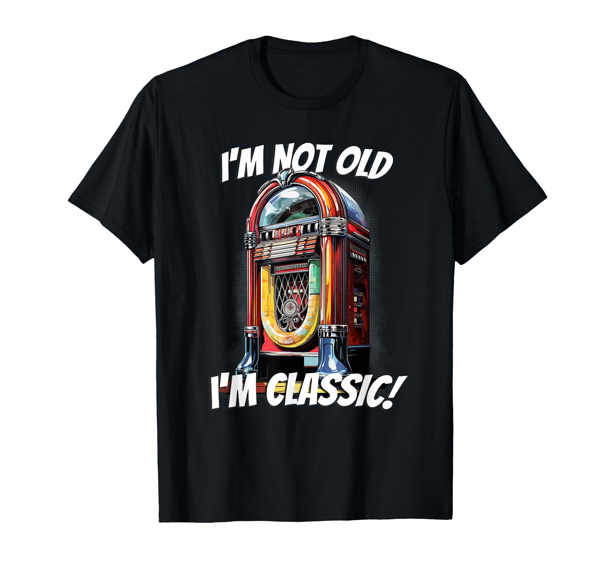 Classic Vintage Jukebox Illustration T-Shirt - Perfect Gift for Music ...