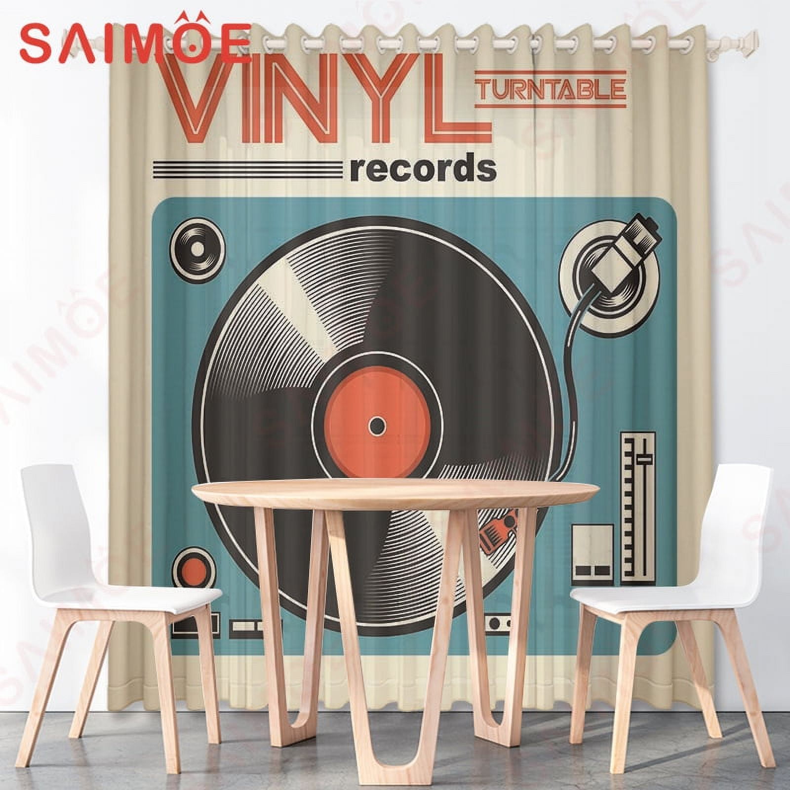 Classic Vintage Music Classroom Custom Curtain Notes Stave Drum Stand ...